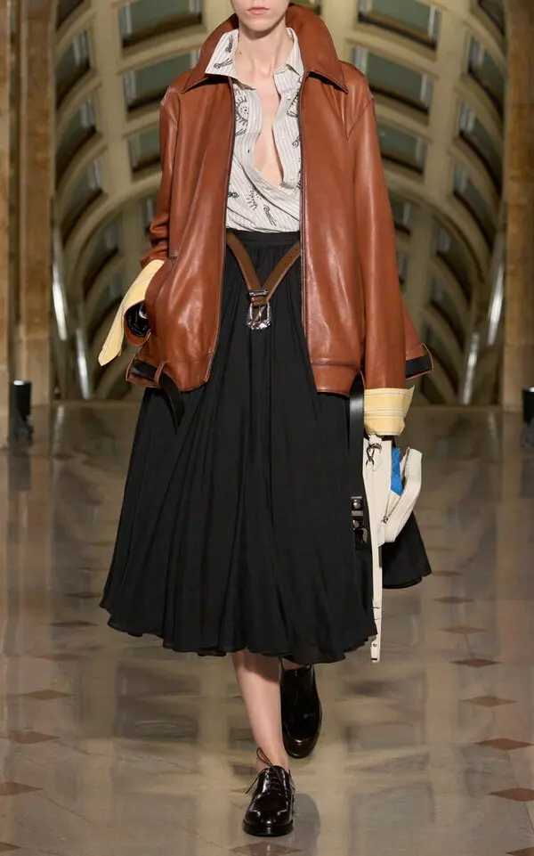 Altuzarra Charlie Linen Midi Skirt - Black