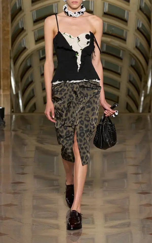 Altuzarra Fran Satin Contrast-panel Top