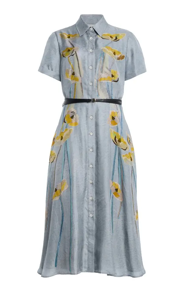 Altuzarra Kiera Silk Midi Shirt Dress