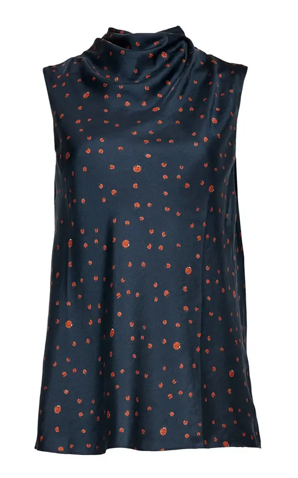 Altuzarra Arlington Silk Cowl-neck Top
