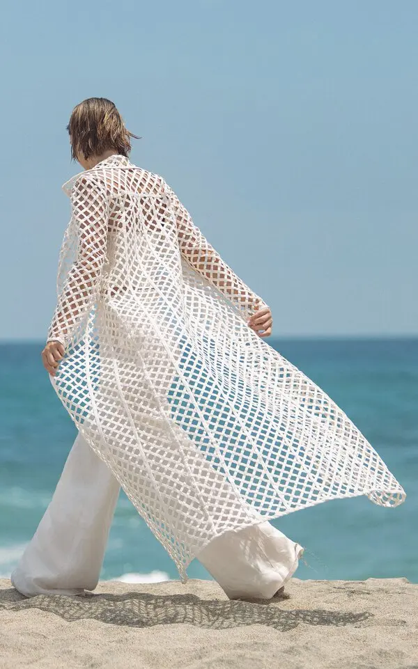 ANDRES OTALORA Loggetta Linen Cape