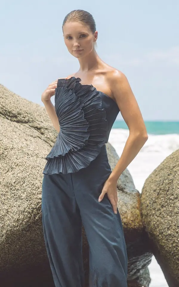ANDRES OTALORA Instante En El Mediterraneo Linen Top