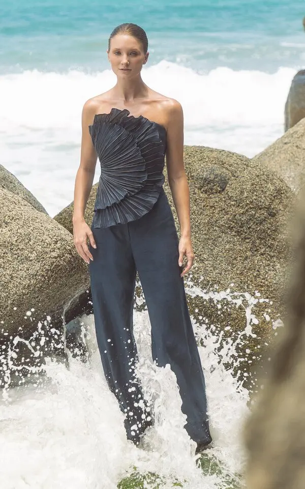 ANDRES OTALORA Instante En El Mediterraneo Linen Top