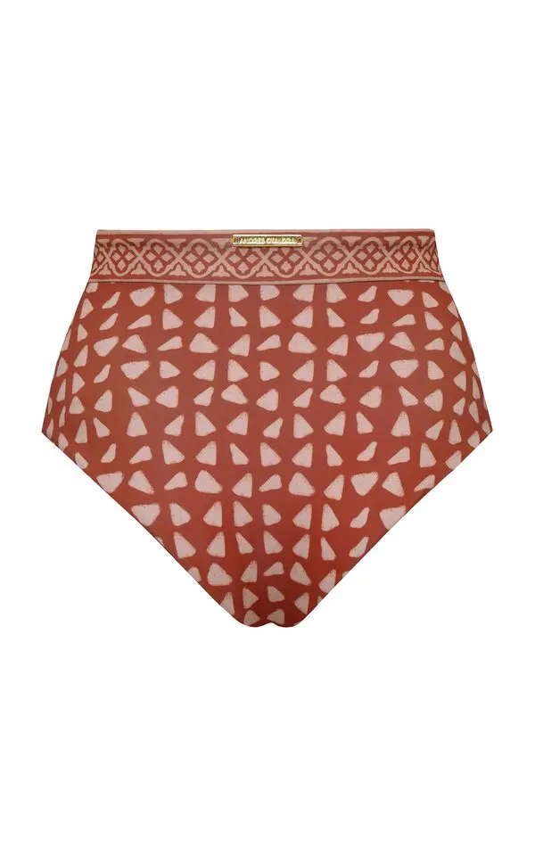 ANDRES OTALORA Pura Calma High-waisted Bikini Bottom - Brown