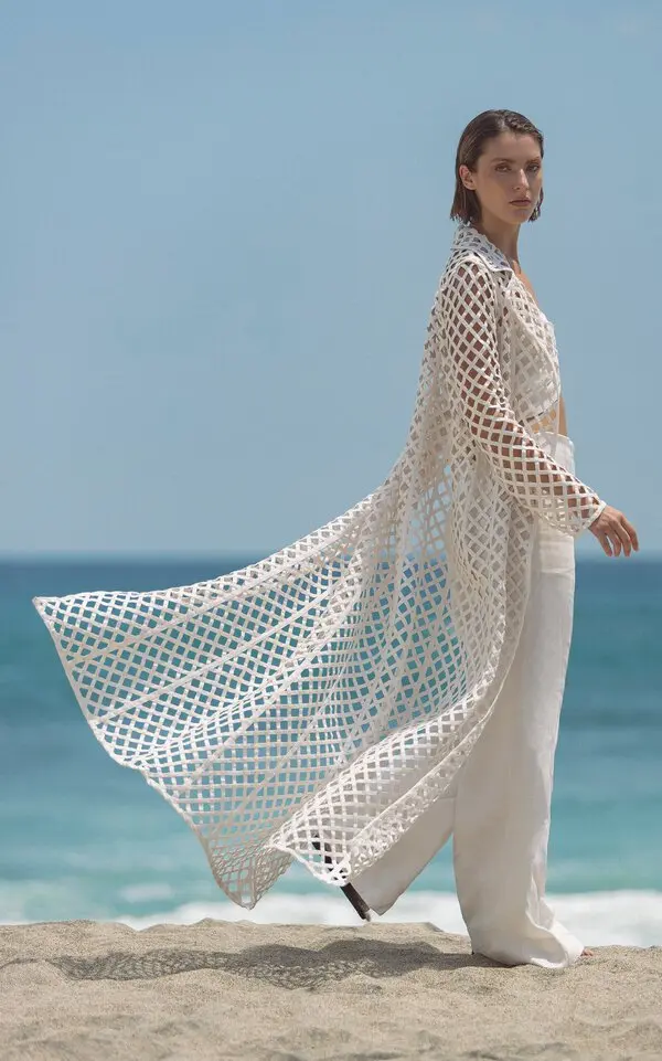 ANDRES OTALORA Mar En Calma Linen Top - Ivory