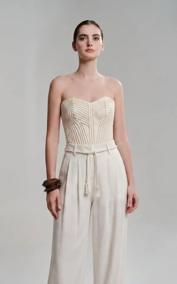 ANDRES OTALORA Laberinto De Tus Ojos Strapless Top