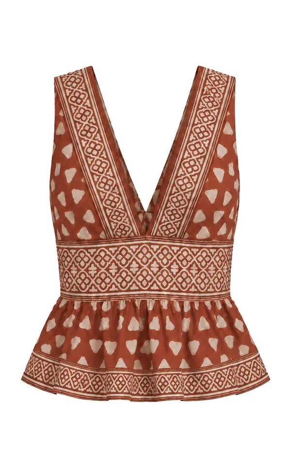 ANDRES OTALORA Descanso Solar Peplum Top