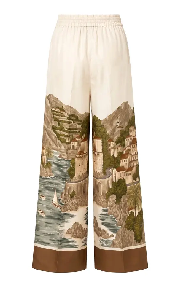 ANDRES OTALORA Tiempo Detenido Satin Pants - Print
