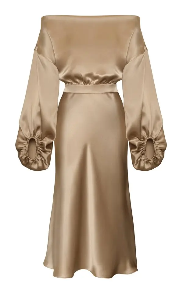 ANDRES OTALORA Anhelo Off-the-shoulder Midi Dress
