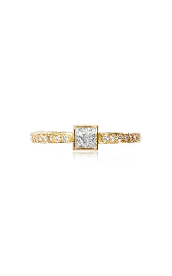 ELHANATI 18k Yellow Deco Diamond Lux Ring