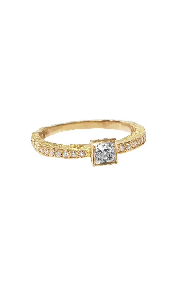 ELHANATI 18k Yellow Deco Diamond Lux Ring
