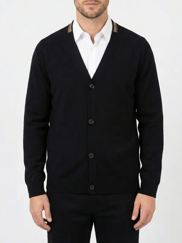 Paul Smith V-neck Pure Merino Wool Cardigan