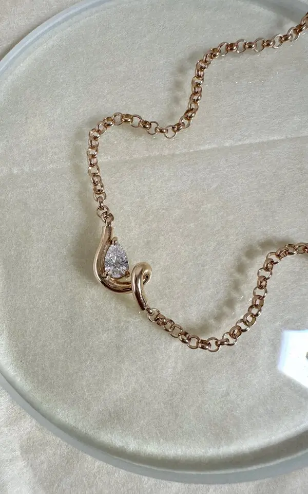 YÉ BRAND 14k Yellow Contour Pendant