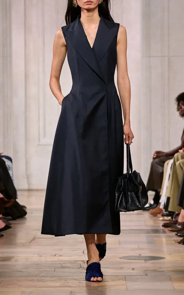 Ralph Lauren Cordileedouble-breasted Virgin-wool Midi Dress