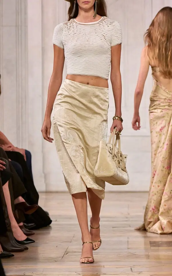 Ralph Lauren Alexandrea Wrap Midi Skirt