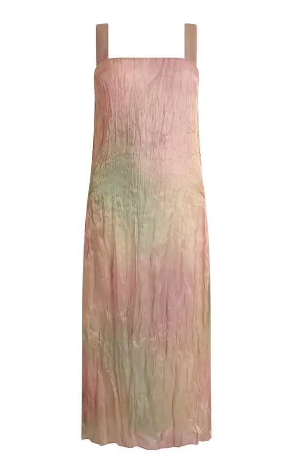 Ralph Lauren Jenkin Crinkled Organza Midi Dress