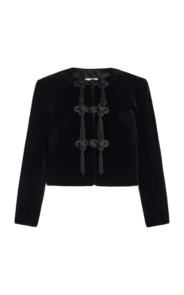 THE NEW ARRIVALS ILKYAZ OZEL Loulou Velvet Jacket