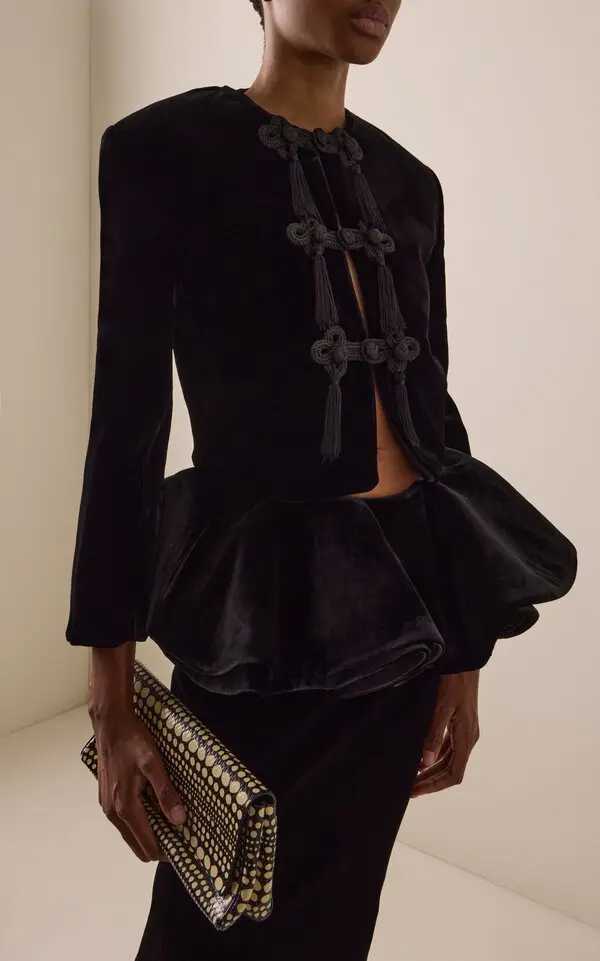 THE NEW ARRIVALS ILKYAZ OZEL Loulou Velvet Jacket