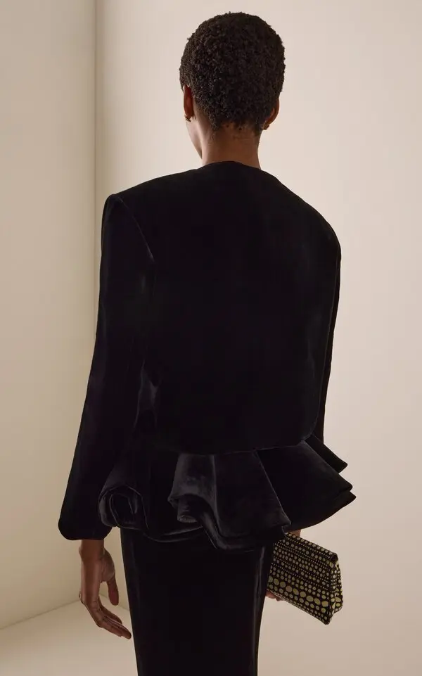 THE NEW ARRIVALS ILKYAZ OZEL Loulou Velvet Jacket