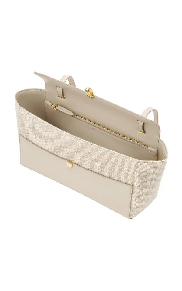 Savette Trapeze Shoulder In Canvas And Smooth Calf Leather