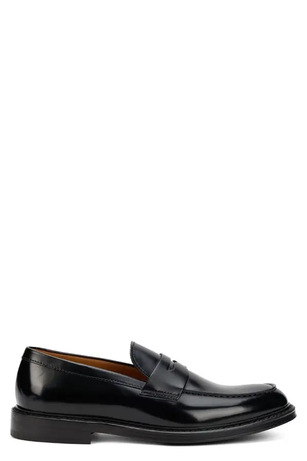DOUCAL'S Leather Mini Moccasin Loafer In Leather