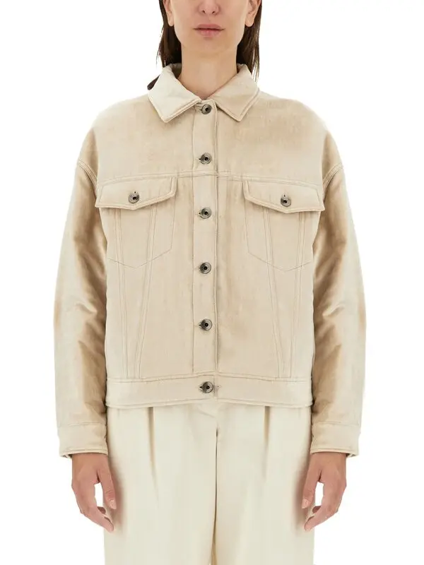 Brunello Cucinelli Regular Fit Padded Cotton-viscose Jacket