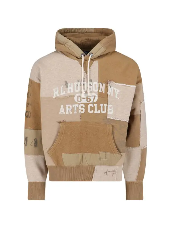 Polo Ralph Lauren Patchwork Graphic Hooded Sweatshirt