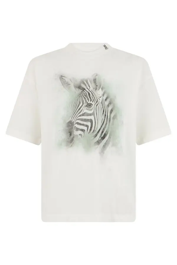 Mihara Yasuhiro Loose-fit Zebra Graphic T-shirt