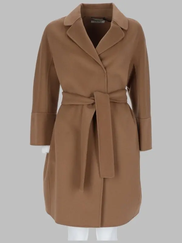 Max Mara Short Wool Double-breasted Overcoat
