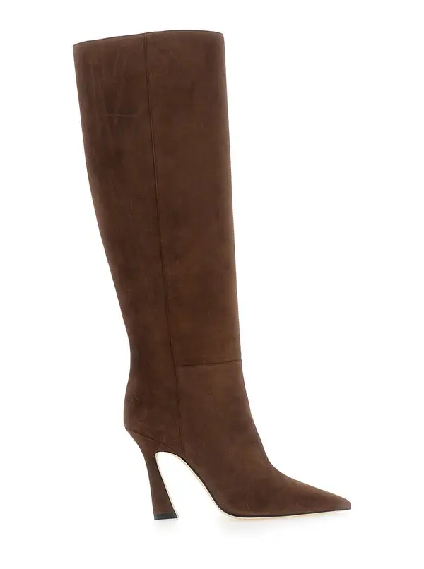 STUART WEITZMAN Vinnie Knee-high Leather Boots With High Heel And Pointed Toe