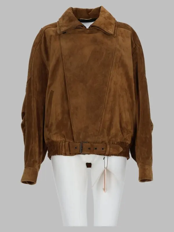 Saint Laurent Oversize Calfskin Leather Jacket