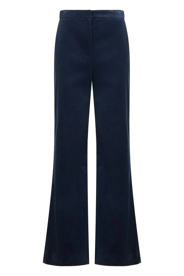 Veronica Beard Flared Velvet Denim Pants For