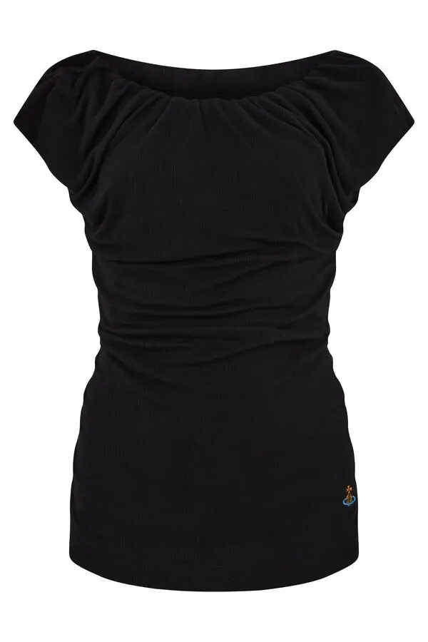 VIVIENNE WESTWOOD Inspired Top With Curled Details - Black