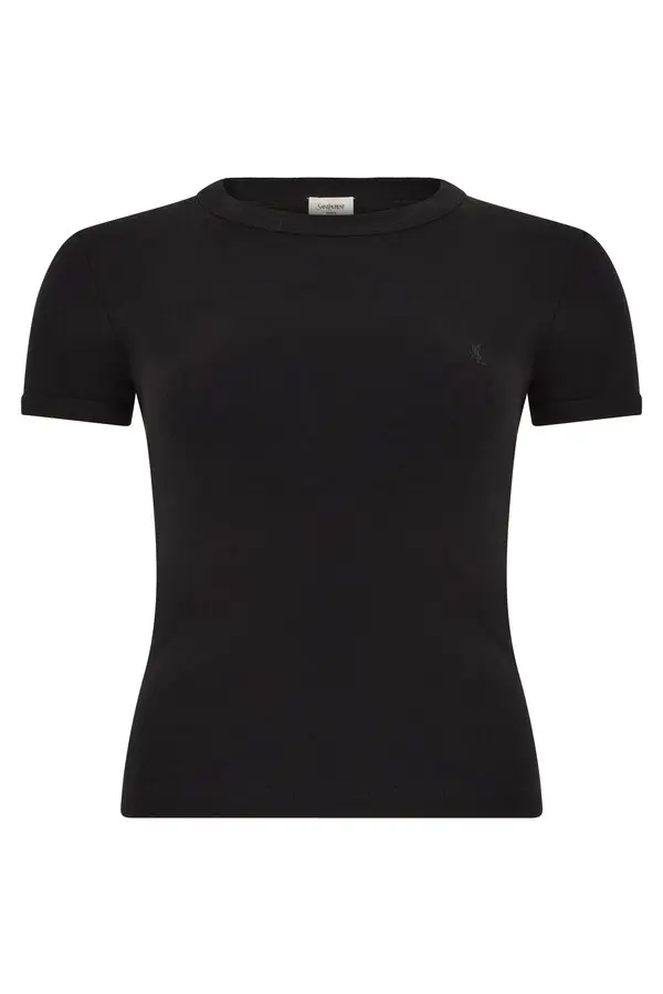 Saint Laurent Cotton Crewneck T-shirt For