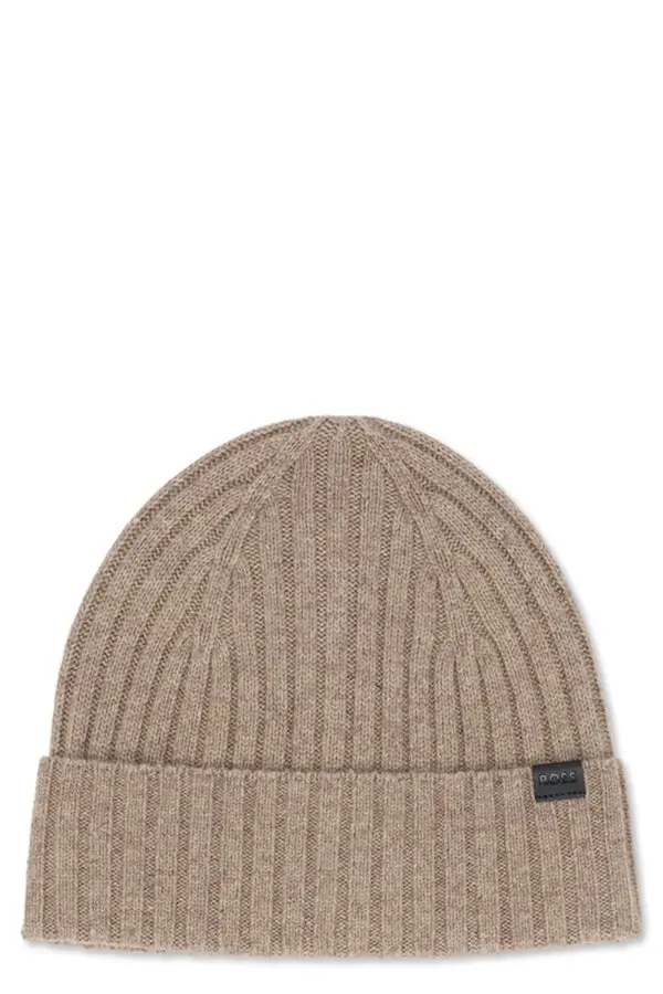 BOSS Ribbed Knit Beanie