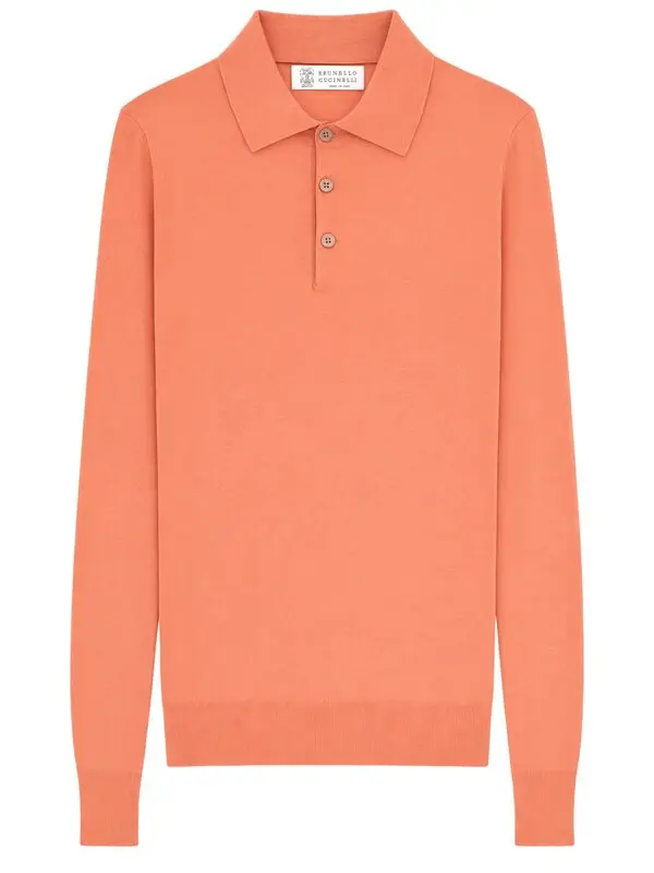 Brunello Cucinelli Cotton Knit Polo Shirt