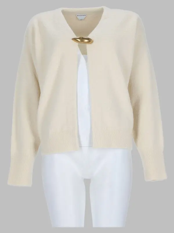Bottega Veneta Knit Cardigan With Hook Closure