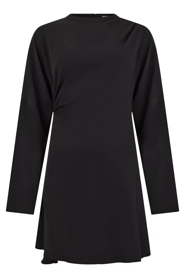 GANNI Draped Mini Short Sleeve Dress