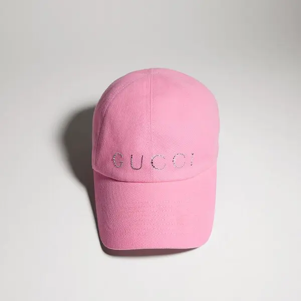 Gucci Canvas Baseball Hat With Print
