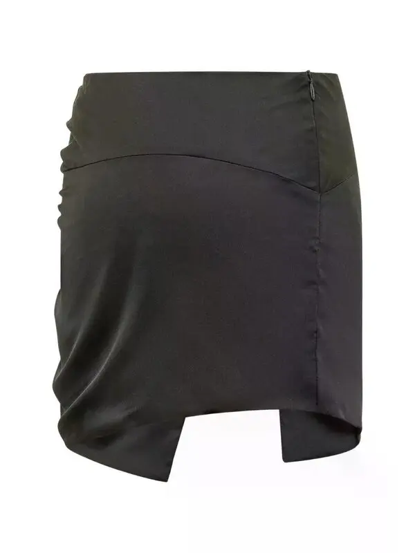 ACTUALEE Lace-trim Knotted Mini Skirt