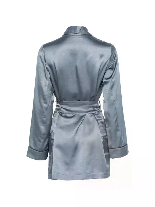 Carine Gilson Satin-finish Belted Robe