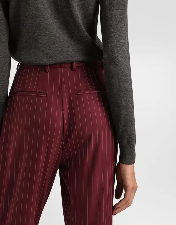 Dolce & Gabbana Pinstripe Wool Trousers