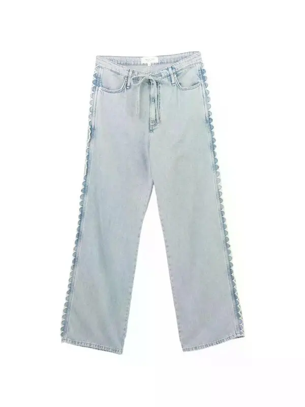 Rag & Bone Scallop-trim Wide-leg Jeans