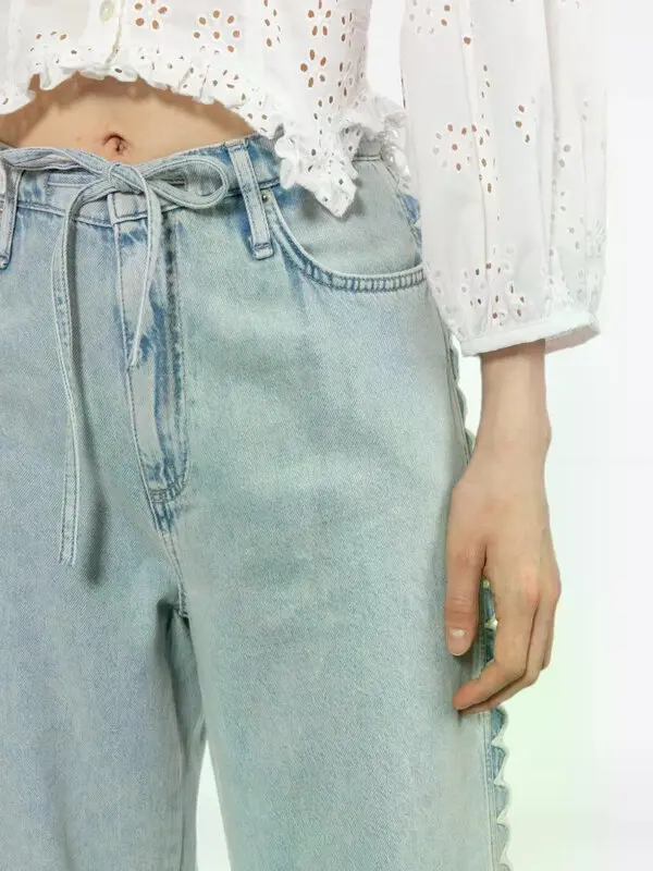 Rag & Bone Scallop-trim Wide-leg Jeans