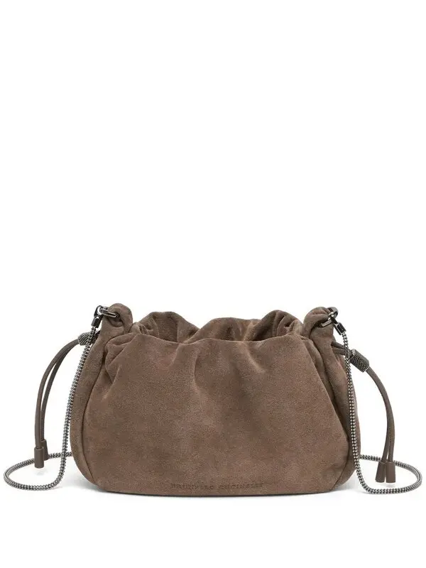 Brunello Cucinelli Borsa Bucket Mellow In Camoscio