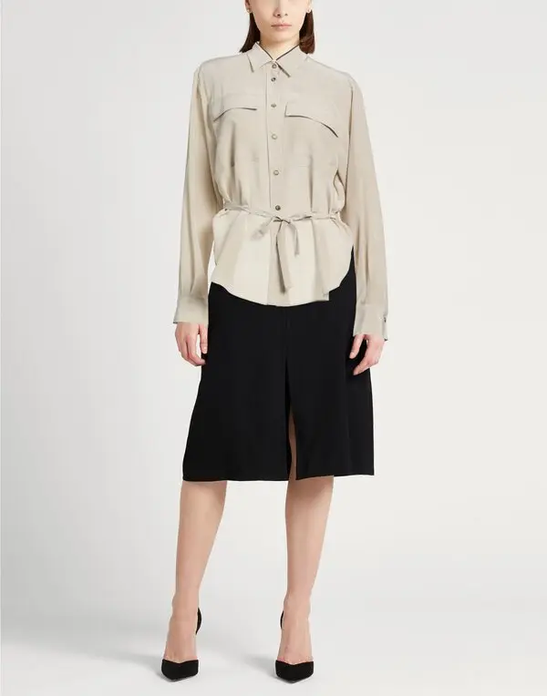 Brunello Cucinelli Shirt Taupe Size Silk