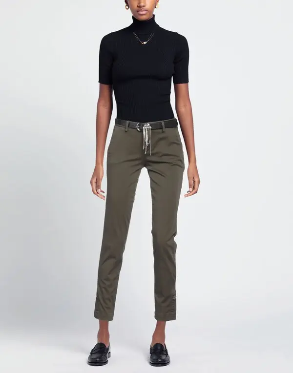Liu Jo Pants Military Size Cotton, Elastane