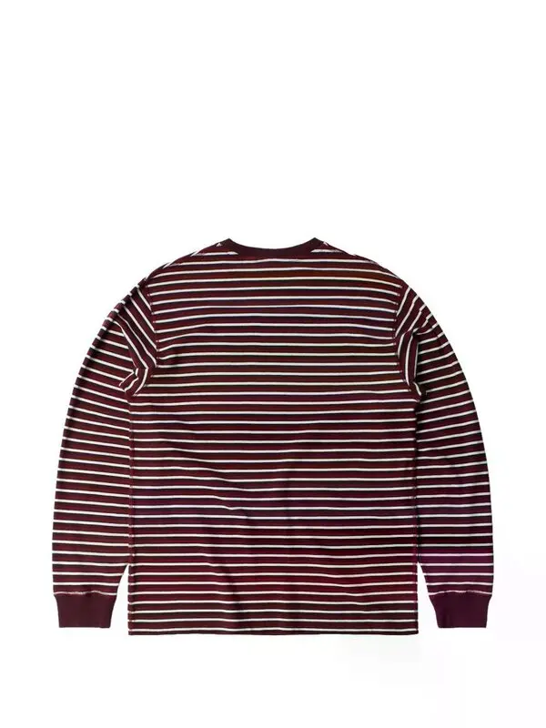 PARRA Tripped Striped Pique Long-sleeve T-shirt