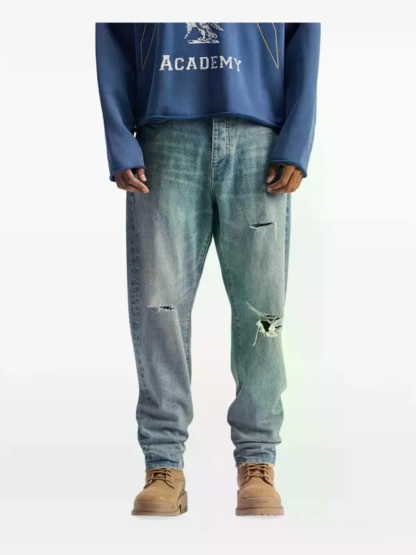 PURPLE BRAND P013 Distressed Tapered Jeans