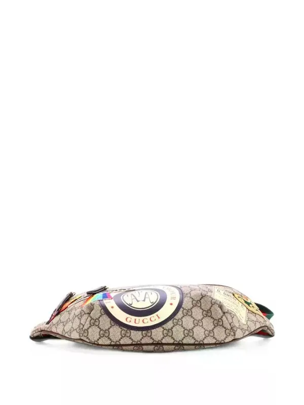 Gucci Courrier Zip Gg Coated Canvas With Applique Belt Bag